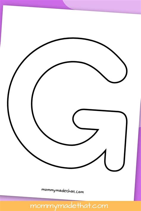 Printable Letter G Free Templates Outlines