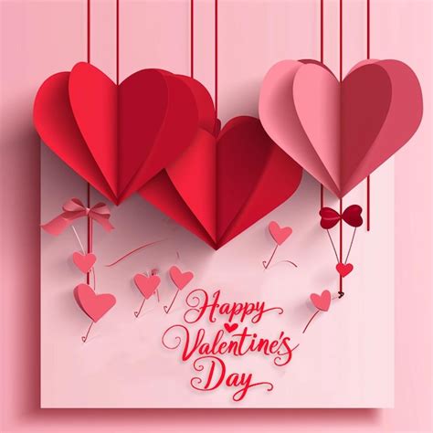 Feliz día de san valentín tipografía con corazones 3d amor y rosas de