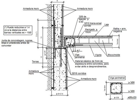 Detalhes construtivos CYPE CCM204 Ligação intermediária da laje de