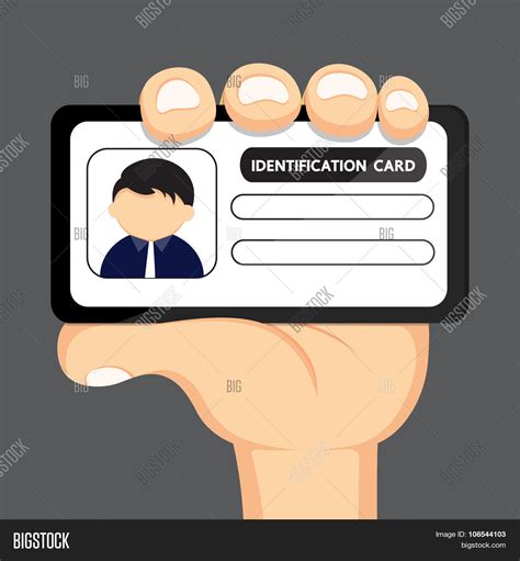 Hand Holding ID Card Vector Photo Free Trial Bigstock