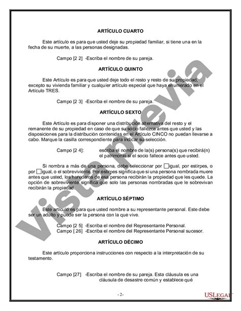 Westminster Colorado Formulario de última voluntad y testamento legal