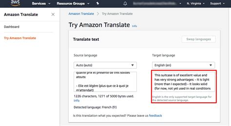 how to translate text between languages in the cloud with amazon translate aws