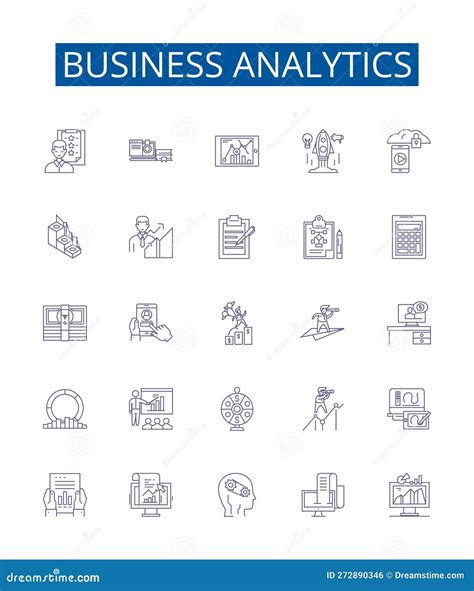 Business Analytics Line Icons Signs Set Design Collection Of Analytics