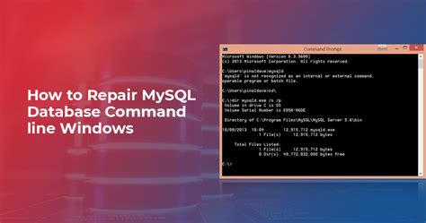how to repair mysql database using windows command line databases spiceworks community