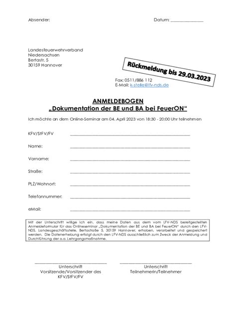 Ausfüllbar Online Hinweise zur Dokumentation der Brandschutzerziehung