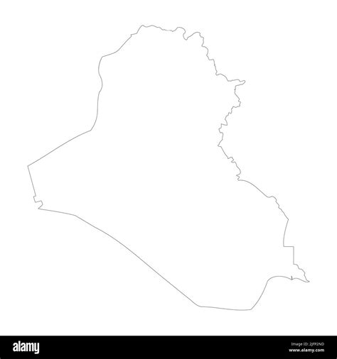 Iraq Vector Country Map Outline Stock Vector Image Art Alamy