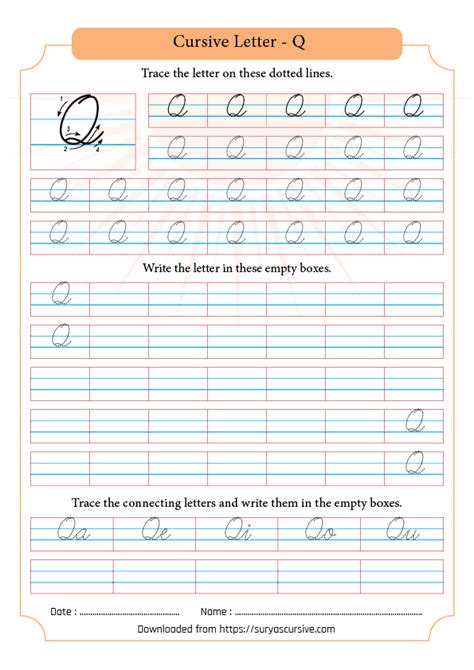 Capital Q In Cursive Writing