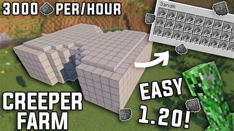 Minecraft Easy Creeper Farm Tutorial 3000 Gunpowder Per Hour 1 20 1 19