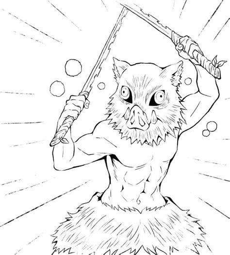 Dibujos De Inosuke Para Colorear