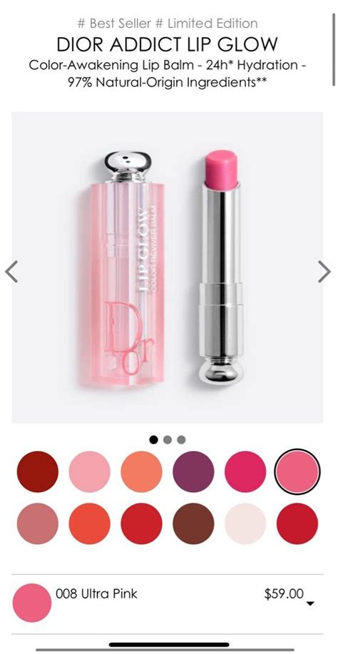 DIOR Addict Lip Glow 008 Ultra Pink Beauty Personal Care Face