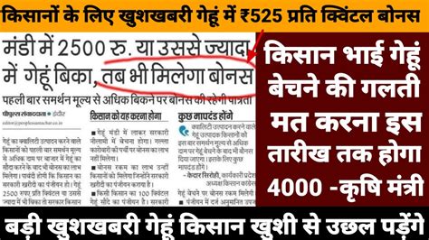 गह कसन क मलग बनस कबनट बठक म फसल खशखबर gehu ka