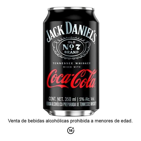 Bebida alcohólica preparada Jack Daniel s Coca Cola original 350 ml
