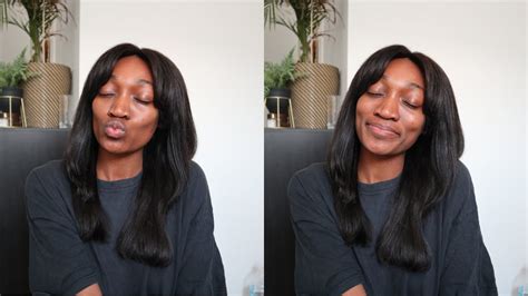 FAIRE UNE FRANGE RIDEAU AVEC UNE PERRUQUE Curtain Bangs YouTube