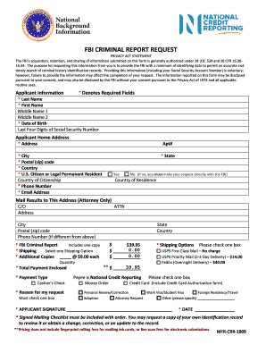 Fbi Forms Fill Online Printable Fillable Blank PdfFiller