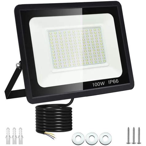 LAMPE DE CHANTIER 50W Projecteur LED Extérieur Détecteur de Mouvement