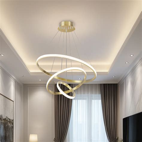 3 cores em 1 luz Lustre Pendente Luminária de Teto Led Decoração