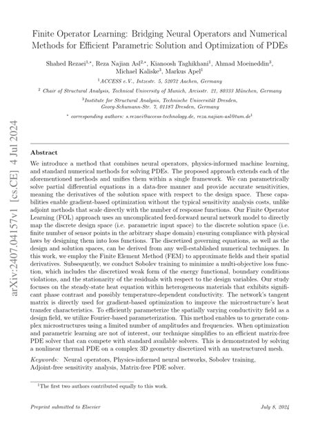 PDF Finite Operator Learning Bridging Neural Operators And Numerical