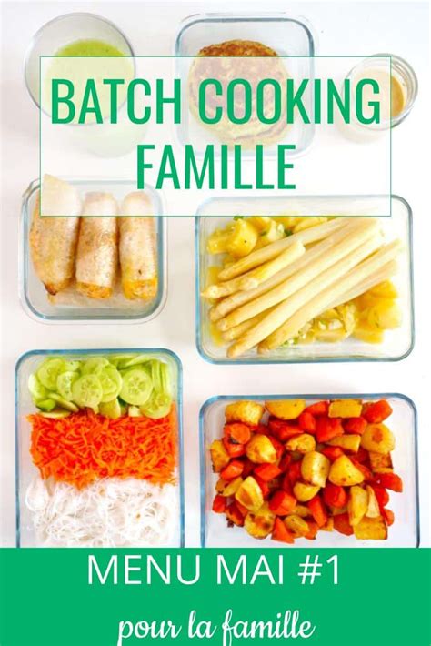 Batch cooking Mai 1 pour la famille Cuisinez pour bébé