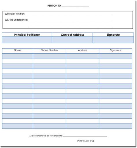 Free Petition Templates 20 Templates For Word Excel