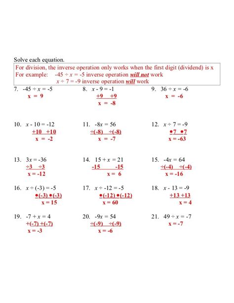 lesson 9 8 integer equations