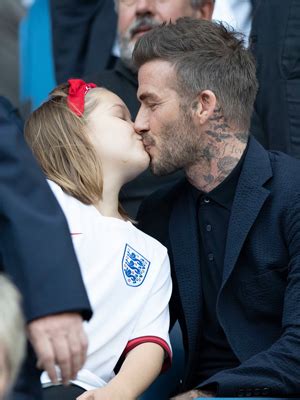 David Beckham Harper Kiss