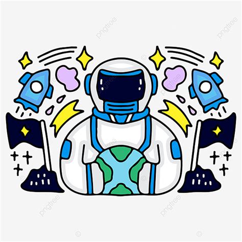 Clip Art Astronauta Carácter Abrazo Tierra Diseño Gráfico PNG Clipart