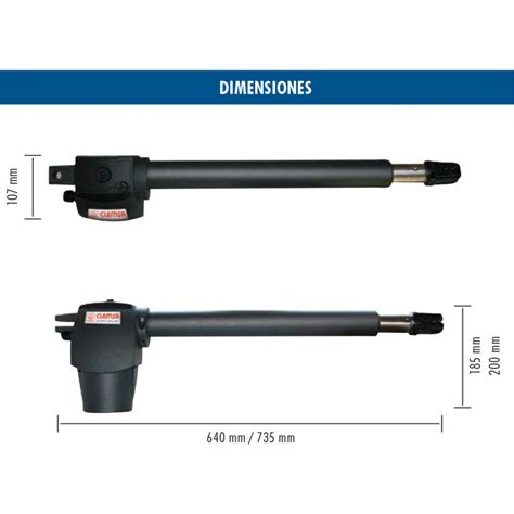 Clemsa Kit Aa Motores Para Puertas Abatibles De Hojas Hasta Metros