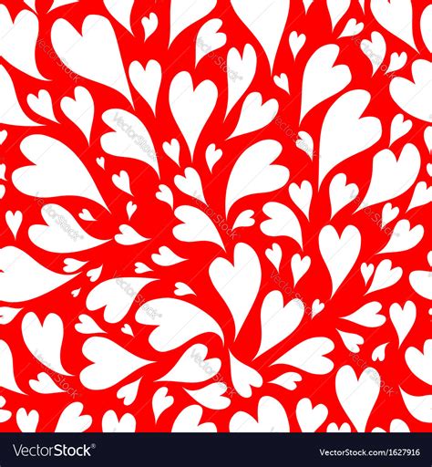 Seamless Pattern With Valentine Hearts For Your Vector Image