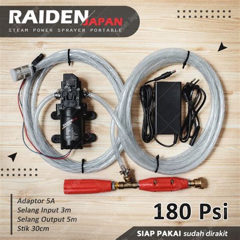 Jual SET CUCI RAIDEN Mesin Cuci AC Motor Mobil Steam Power Sprayer Alat