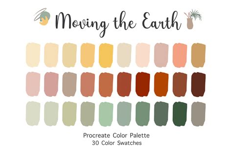 Boho Earth Tone Procreate Color Palette Bundle Color Etsy UK