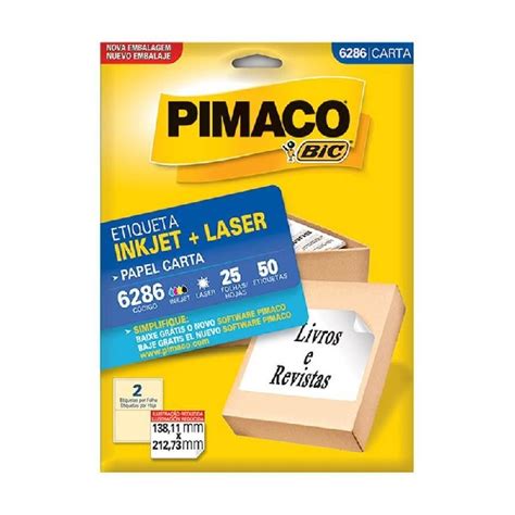 Etiqueta Ink Jet Laser Carta 138 11 X 212 73mm 6286 Cx C 25 Fls