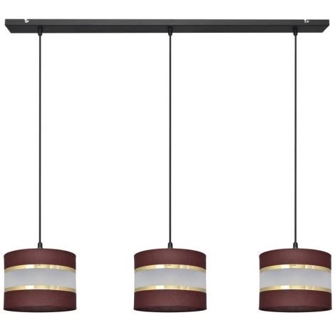 Hängeleuchte HELEN 3xE27 60W 230V braun schwarz gold Beleuchtung de