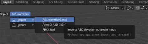Enfusion Blender Tools Import Export ASC Elevation Arma Reforger