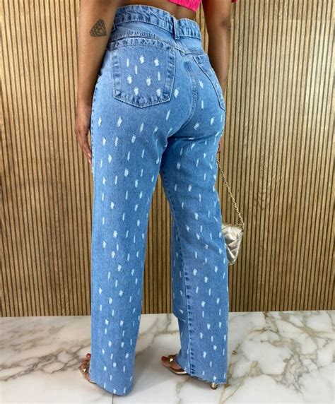 Calça Jeans Feminina Wide Leg Luiza 21203 Fernanda Ramos Store