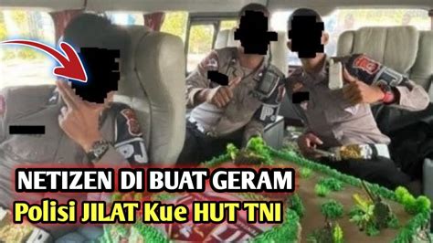 BIKIN GERAM Polisi Jilat Kue HUT TNI Dan Doakan TNI Tidak Panjang