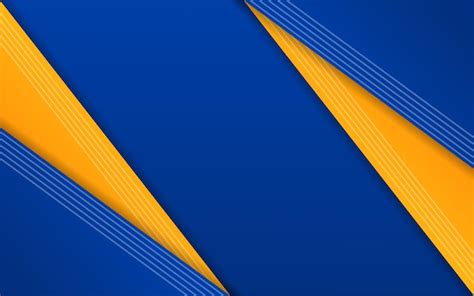 Fondo degradado geométrico azul y amarillo abstracto Vector Premium