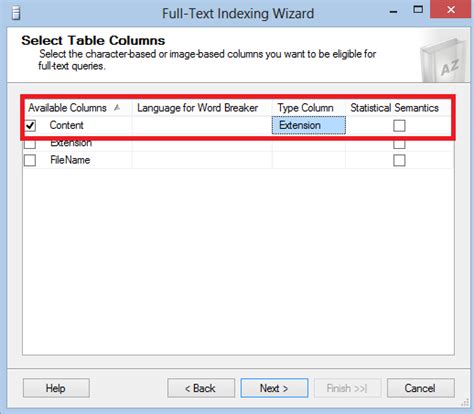 full text search in sql server