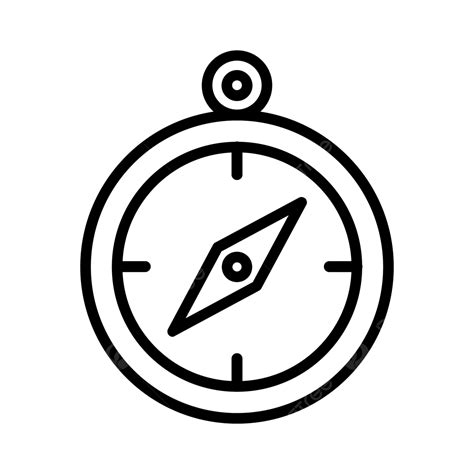 Icono De Línea De Brújula Vector PNG dibujos Navegador Brújula