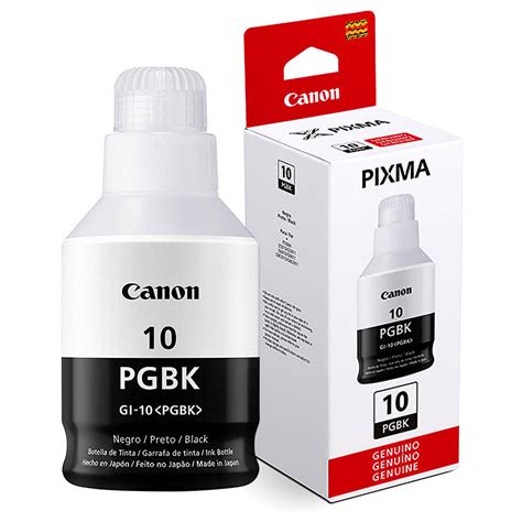 Tinta Canon Preta Original GI10 GI 10BK Refil 170ml Mundoware
