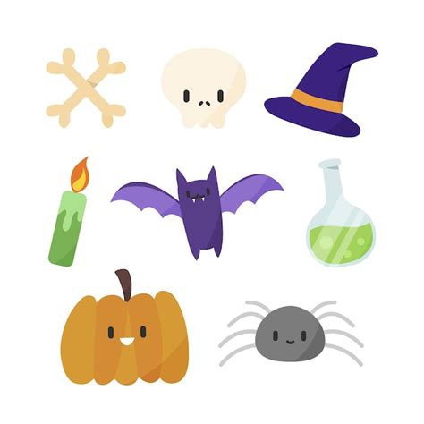 Free Vector Hand Drawn Halloween Element Collection