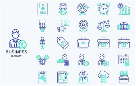Iconos De Vector De Negocios Y Finanzas Vector Premium