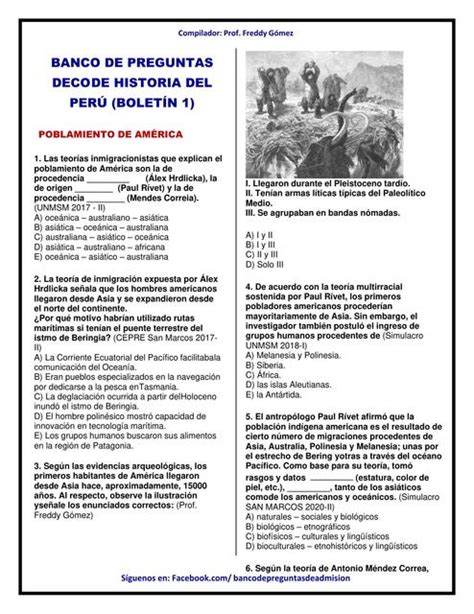 Historia del perú preguntas UNMSM Adriano Centeno León uDocz