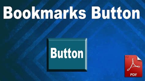 how to create bookmarks button in pdf by using adobe acrobat pro youtube