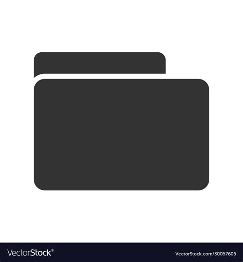 File Folder Icon Royalty Free Vector Image Vectorstock