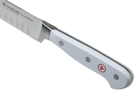 Wüsthof Classic White cuchillo para trinchar con hoyos 23 cm