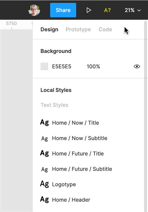 Design Prototype And Inspect Right Sidebar Figma Help Center