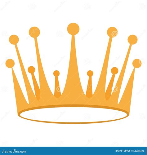 Isolated Colored King Or Queen Golden Crown Icon Vector Stock Vector