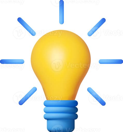 D Idea Light Bulb Png