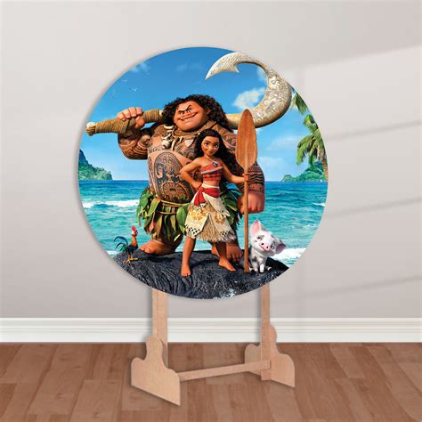 Painel Sublimado Redondo 150cm Veste Fácil Moana 1 Elo7