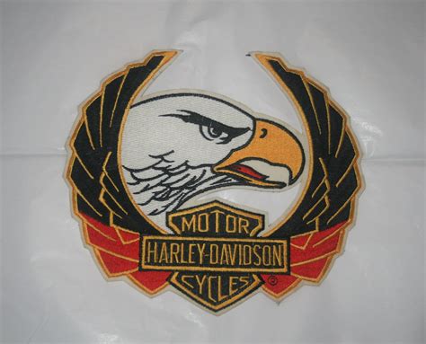 Official Harley Davidson Classic Bald Eagle Embroidered Patch Etsy